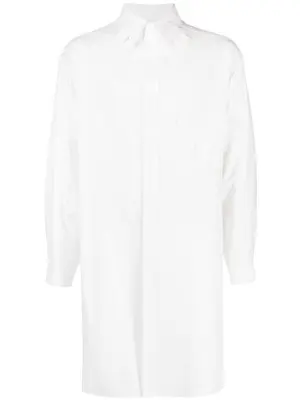 Yohji Yamamoto Tab-collar Long Shirt