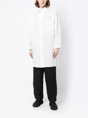 Yohji Yamamoto Tab-collar Long Shirt