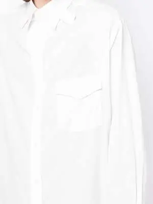 Yohji Yamamoto Tab-collar Long Shirt