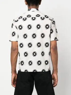Palm Angels Hurricane-print Cotton Bowling Shirt