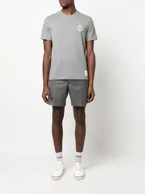 Thom Browne Anchor-embroidered Cotton T-shirt