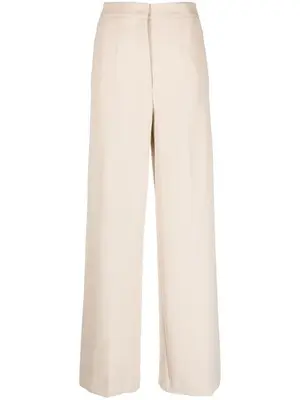 BLANCA VITA Overlapping-panel Palazzo Pants - Neutrals