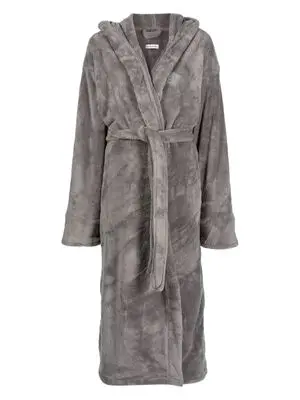 SOHO HOME House Logo-embroidered Robe - Grey