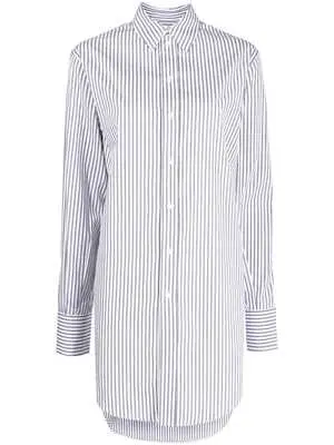 SA SU PHI Striped Silk Shirt Dress