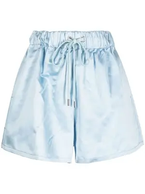 SA SU PHI Elasticated High-waisted Silk Shorts