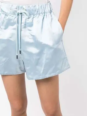 SA SU PHI Elasticated High-waisted Silk Shorts
