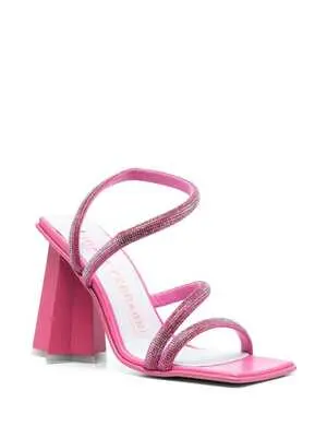 CHIARA FERRAGNI Crystal-embellished High Heel Sandals - Pink