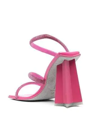 CHIARA FERRAGNI Crystal-embellished High Heel Sandals - Pink