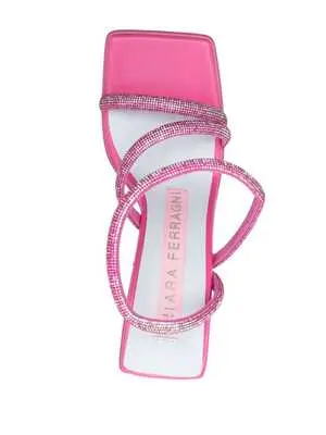 CHIARA FERRAGNI Crystal-embellished High Heel Sandals - Pink