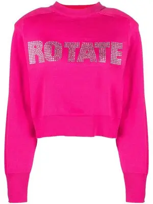 ROTATE BY BIRGER CHRISTENSEN Shandy Rhinestone-embellished Jumper - Pink