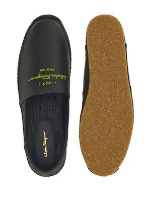 FERRAGAMO Soft Leather Espadrilles