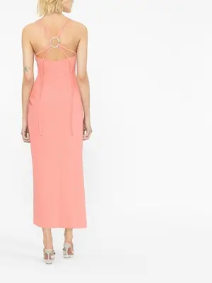 Attico Fujiko Double-strap Midi Dress - Pink
