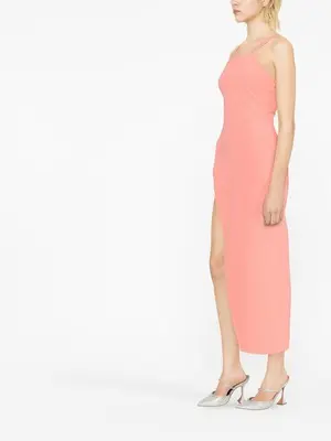 Attico Fujiko Double-strap Midi Dress - Pink
