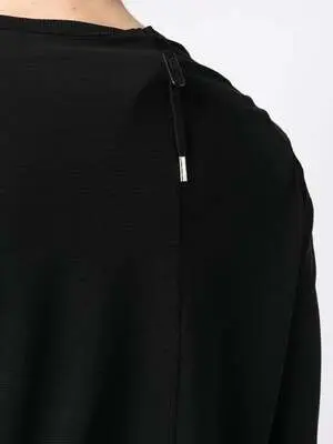 Boris Bidjan Saberi Crew Neck Longline Top - Black