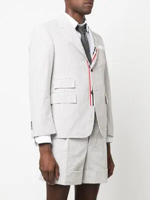 Thom Browne Seersucker Single-breasted Blazer