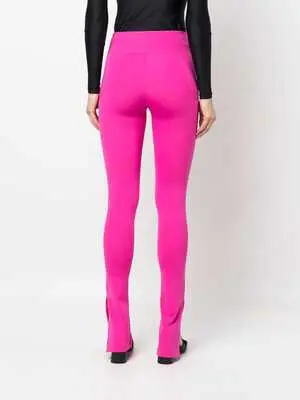 Off-White Zip-front Side-slit Leggings