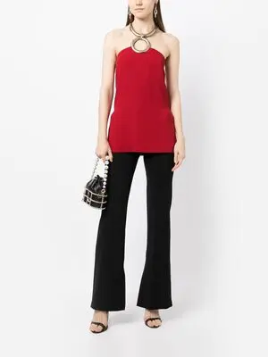 Elie Saab Necklace-collar Halterneck Top - Red