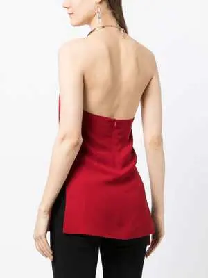 Elie Saab Necklace-collar Halterneck Top - Red