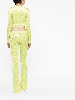 Versace Logo-print Cut-out Crop Top