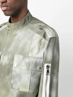 Balmain Faded-effect Military Jacket - Green