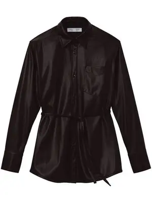 Proenza Schouler White Label Faux-leather Shirt Jacket - Black