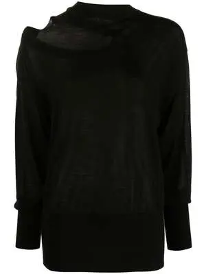 Stella McCartney Cut-out Knitted Top - Black