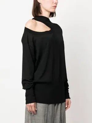 Stella McCartney Cut-out Knitted Top - Black