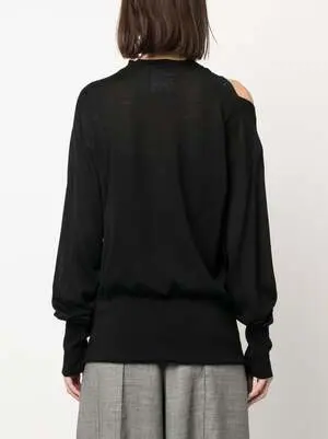 Stella McCartney Cut-out Knitted Top - Black