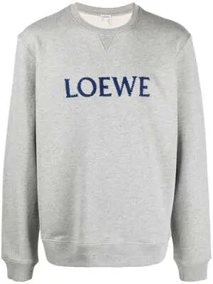 Loewe Logo-embroidered Crew Neck Sweatshirt