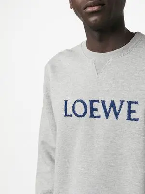 Loewe Logo-embroidered Crew Neck Sweatshirt