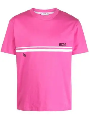 Gcds Logo-print Short-sleeve T-shirt - Pink