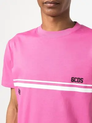 Gcds Logo-print Short-sleeve T-shirt - Pink