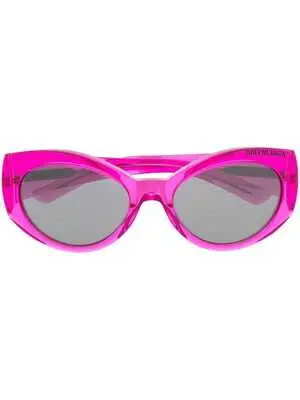 Balenciaga Debossed-logo Cat-eye Sunglasses - Pink