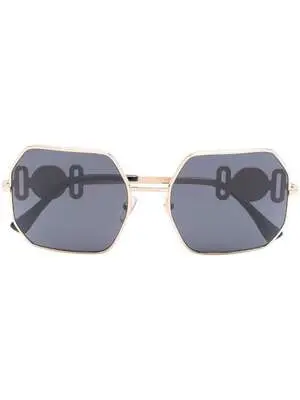 Versace Temple Hexagonal-frame Sunglasses
