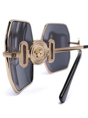 Versace Temple Hexagonal-frame Sunglasses