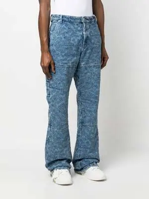 Off-White Floral-embroidery Carpenter Jeans