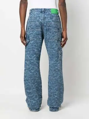 Off-White Floral-embroidery Carpenter Jeans