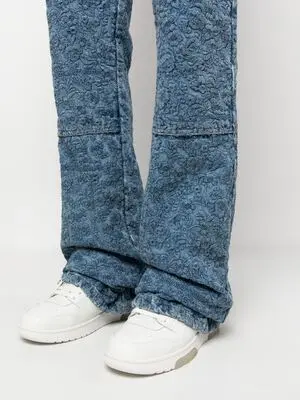 Off-White Floral-embroidery Carpenter Jeans