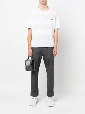 Thom Browne Rwb Pocket Striped T-shirt - Grey