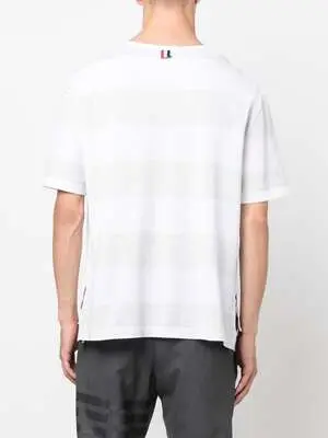 Thom Browne Rwb Pocket Striped T-shirt - Grey