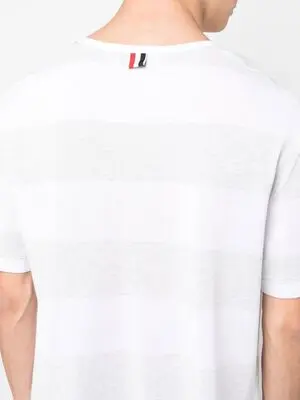 Thom Browne Rwb Pocket Striped T-shirt - Grey