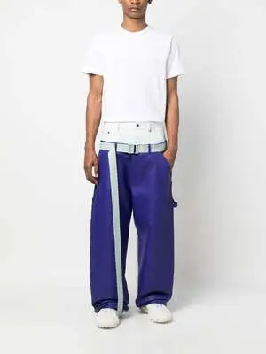 Off-White Double Over Leather Trousers
