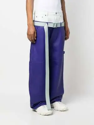 Off-White Double Over Leather Trousers