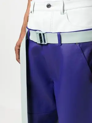 Off-White Double Over Leather Trousers