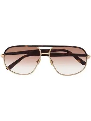 TOM FORD Pilot-frame Sunglasses - Gold