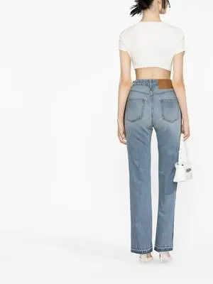 Victoria Beckham Julia High-waisted Straight Jeans - Blue