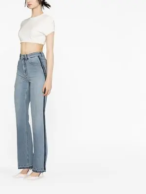 Victoria Beckham Julia High-waisted Straight Jeans - Blue