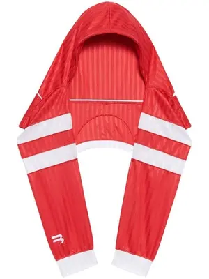 Balenciaga Soccer-Jersey Hood Scarf In Red - 30% Off | Editorialist