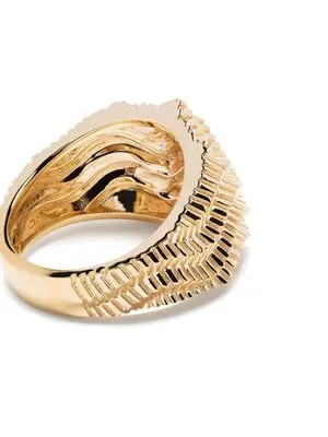 Yvonne Léon 9kt Yellow Diamond Wave Ring
