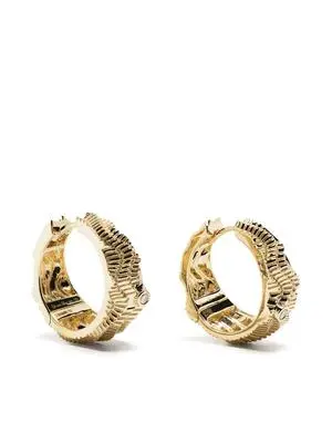 Yvonne Léon 9kt Yellow Diamond Hoop Earrings - Gold